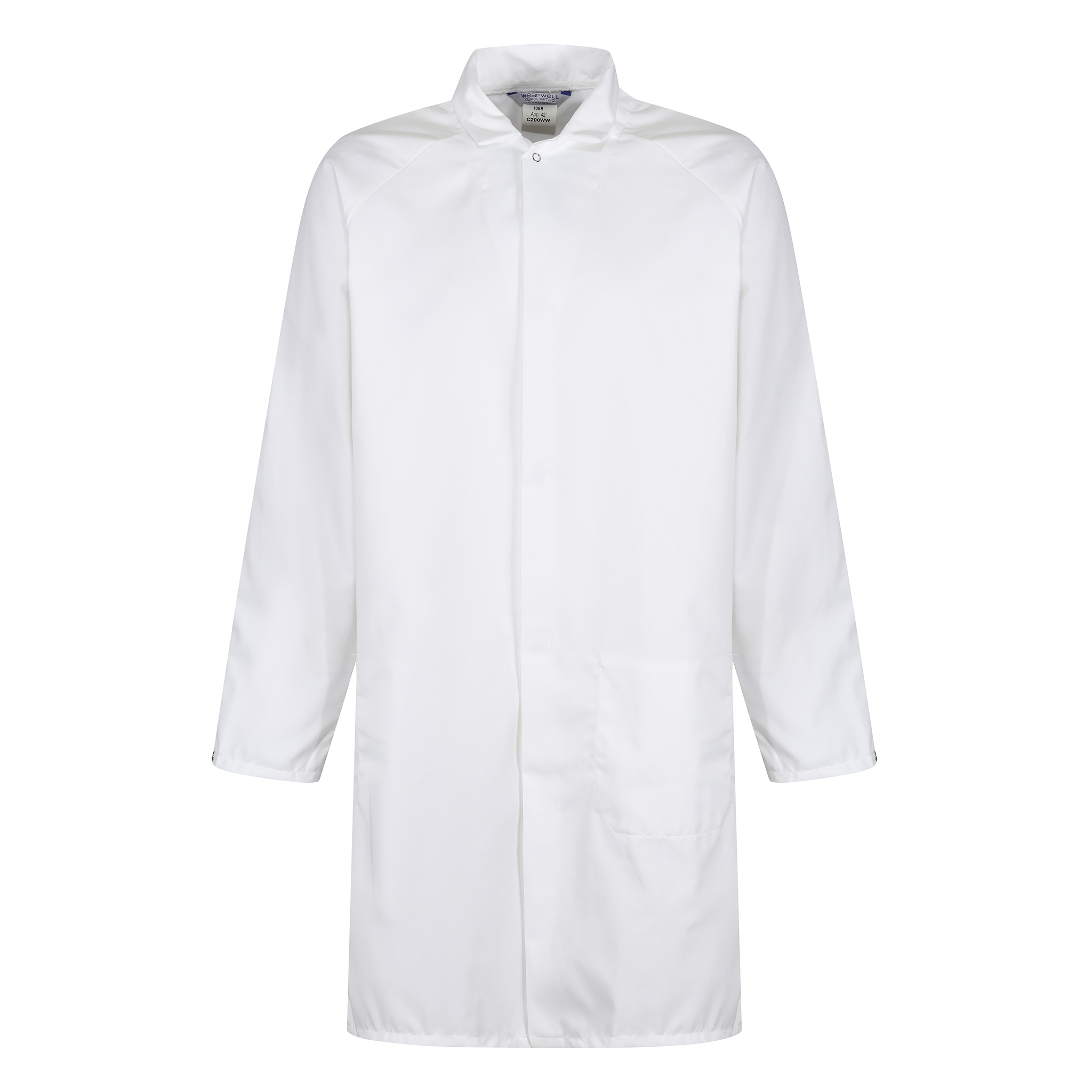 White Food Industry Coat - Wearwell – Wearwell (UK) Ltd